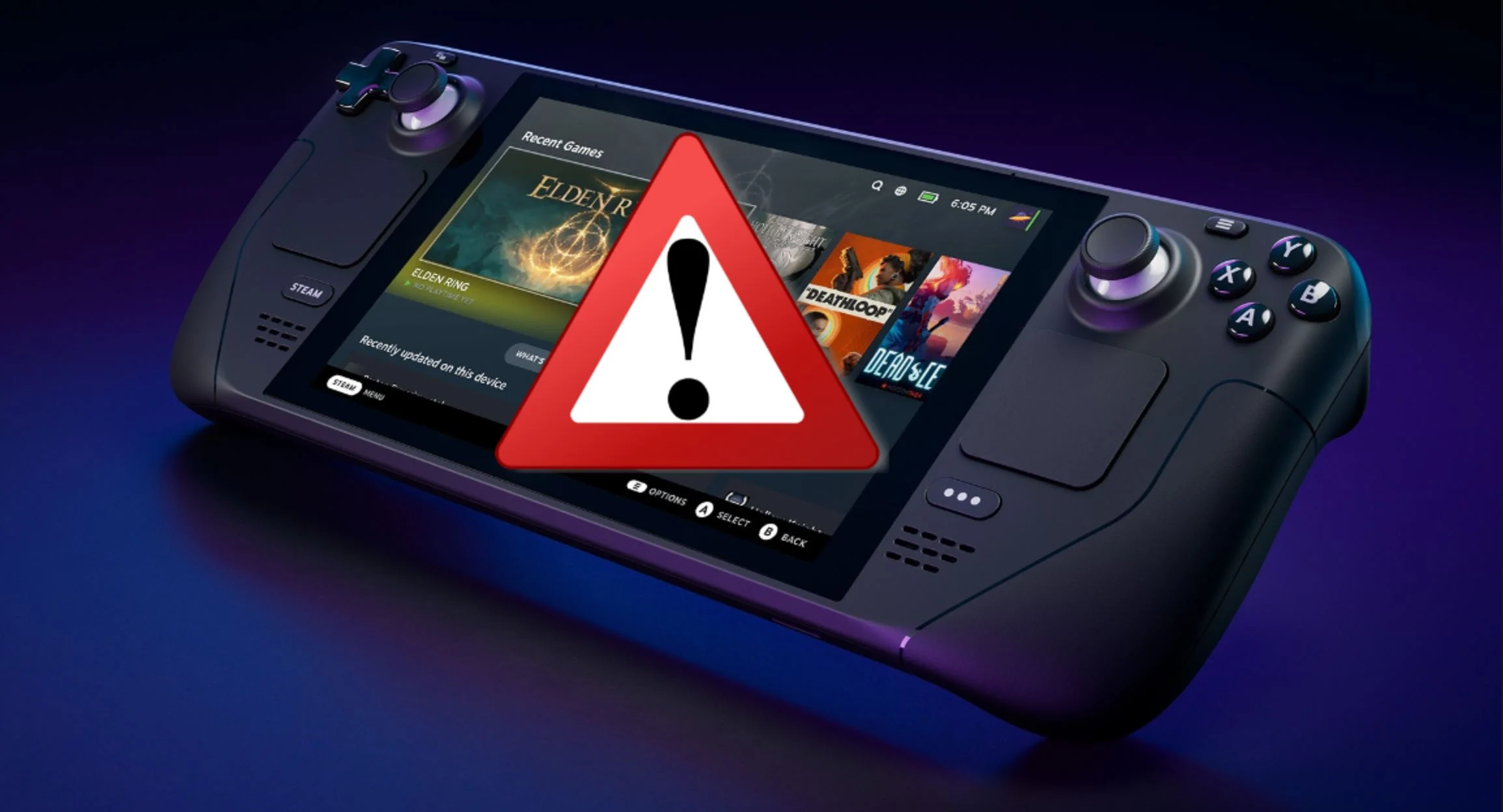 Valve vous met en garde sur le Steam Deck - puissance steamdeck